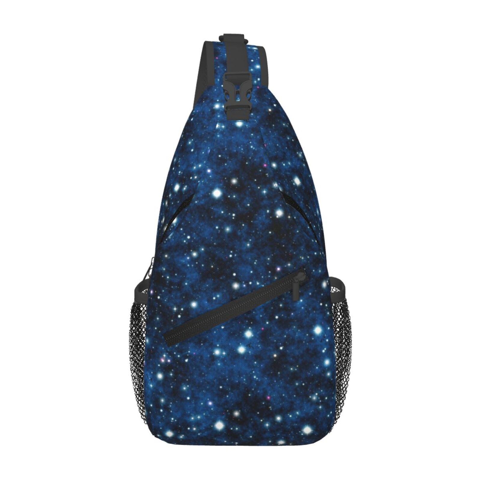 Crossbody Bags for Women Men - Night sky blue nebula stars cool Casual ...