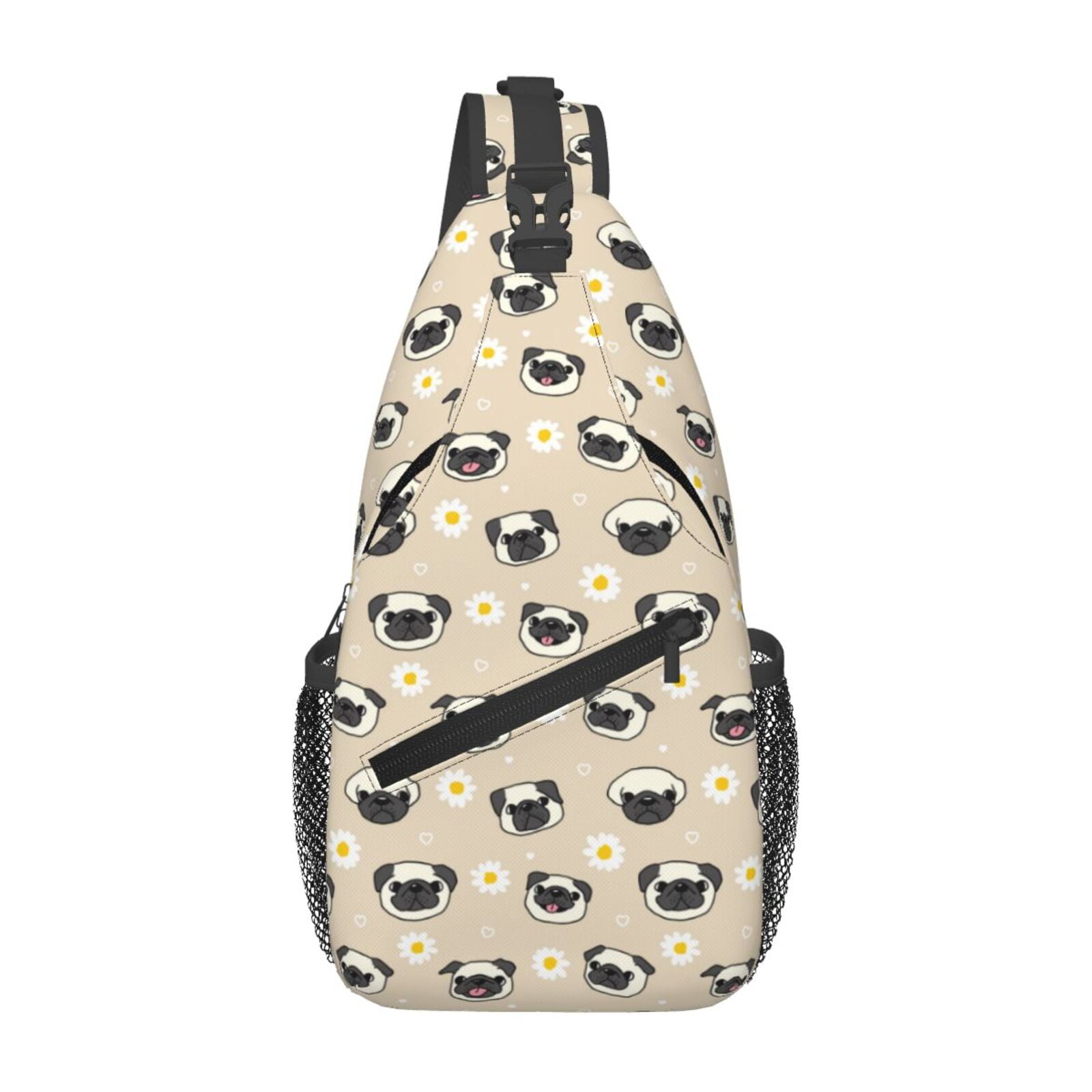 Crossbody Bags for Women Men - Pug Dog Face Casual Sling Bag Backpack ...