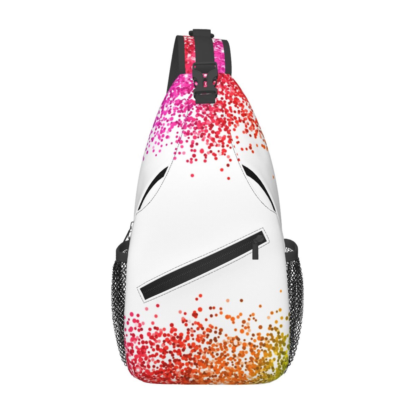 Crossbody Bags for Women Men - Rainbow Glitter Frame Casual Sling Bag ...