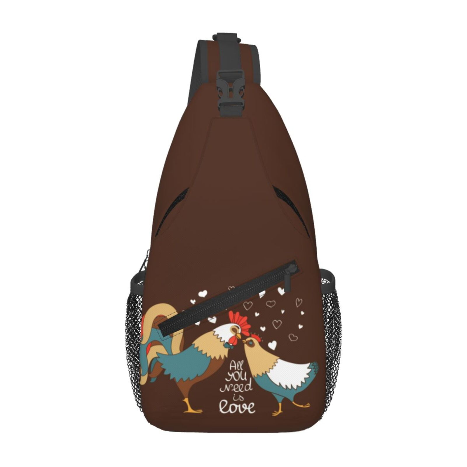Crossbody Bags for Women Men - Rooster And Chicken Casual Sling Bag ...