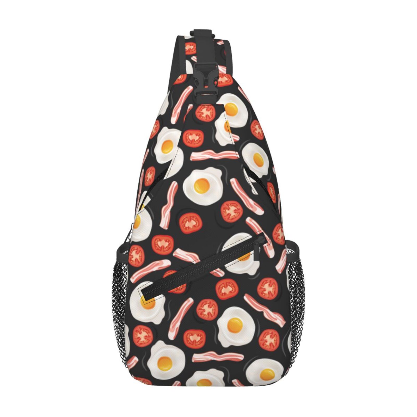 Crossbody Bags for Women Men - Tomato Bacon Omelette Casual Sling Bag ...