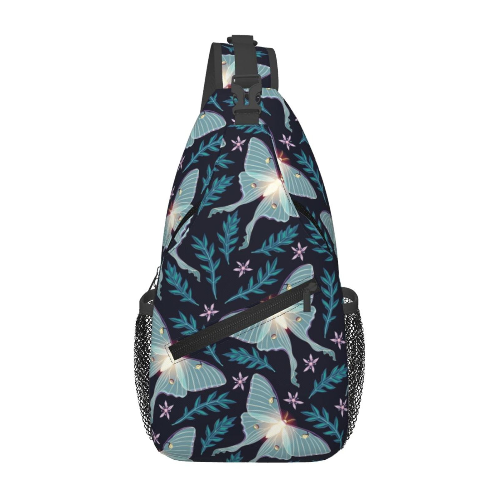 Crossbody Bags for Women Men - glowing butterfly Casual Sling Bag ...