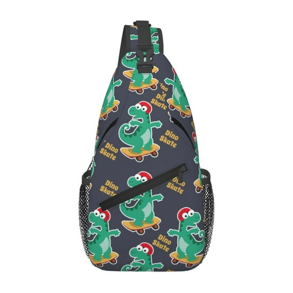 Crossbody Bags for Women Men - skate cute Dinosaur Casual Sling Bag ...