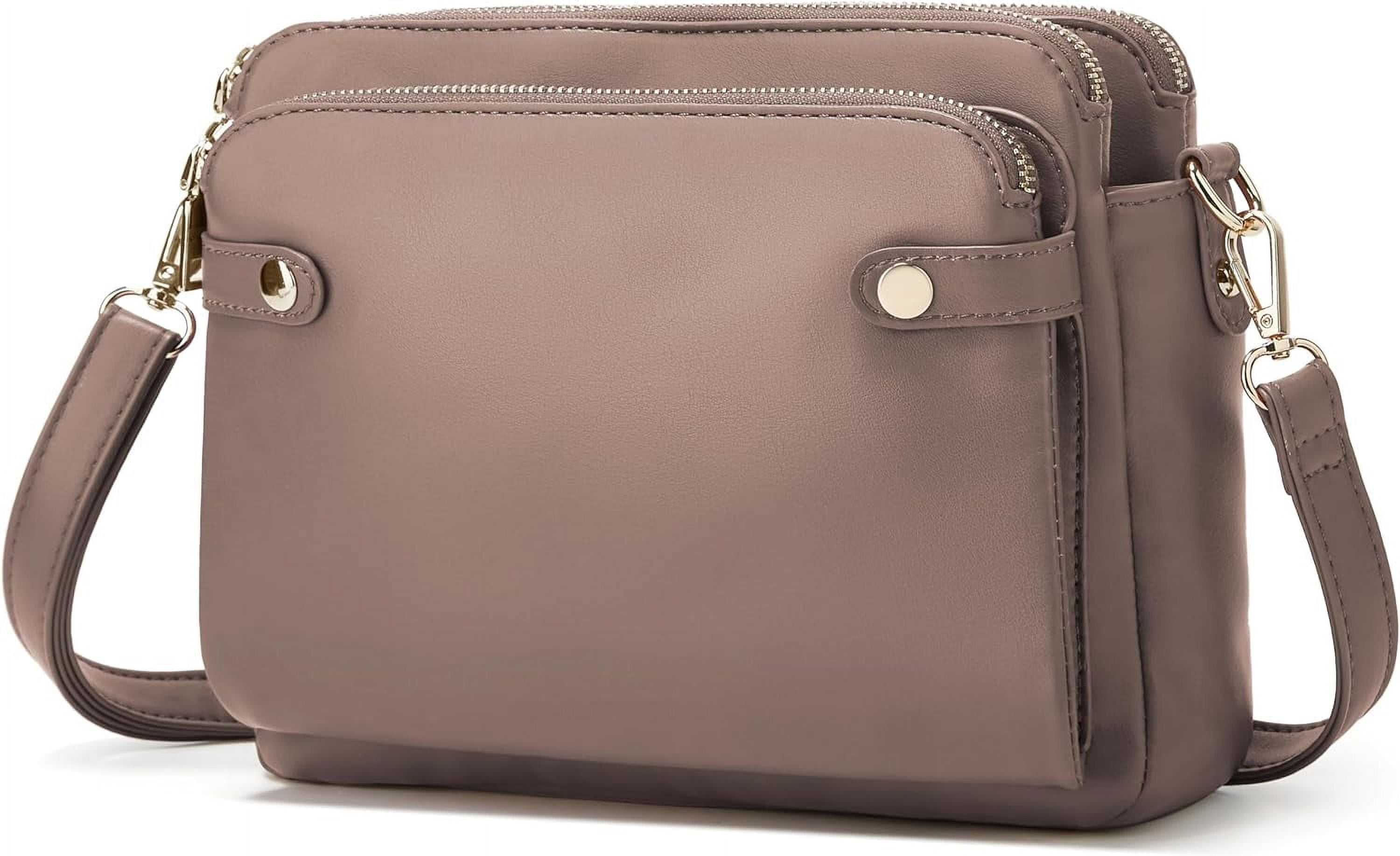 Crossbody Bags for Women Three-Layer Shoulder Bag Vegan Leather ...