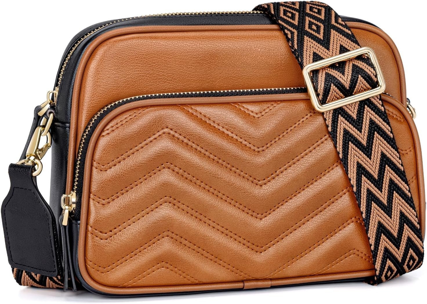 Crossbody Bags for Women Travel Quilted Vegan Leather Small Purses ...