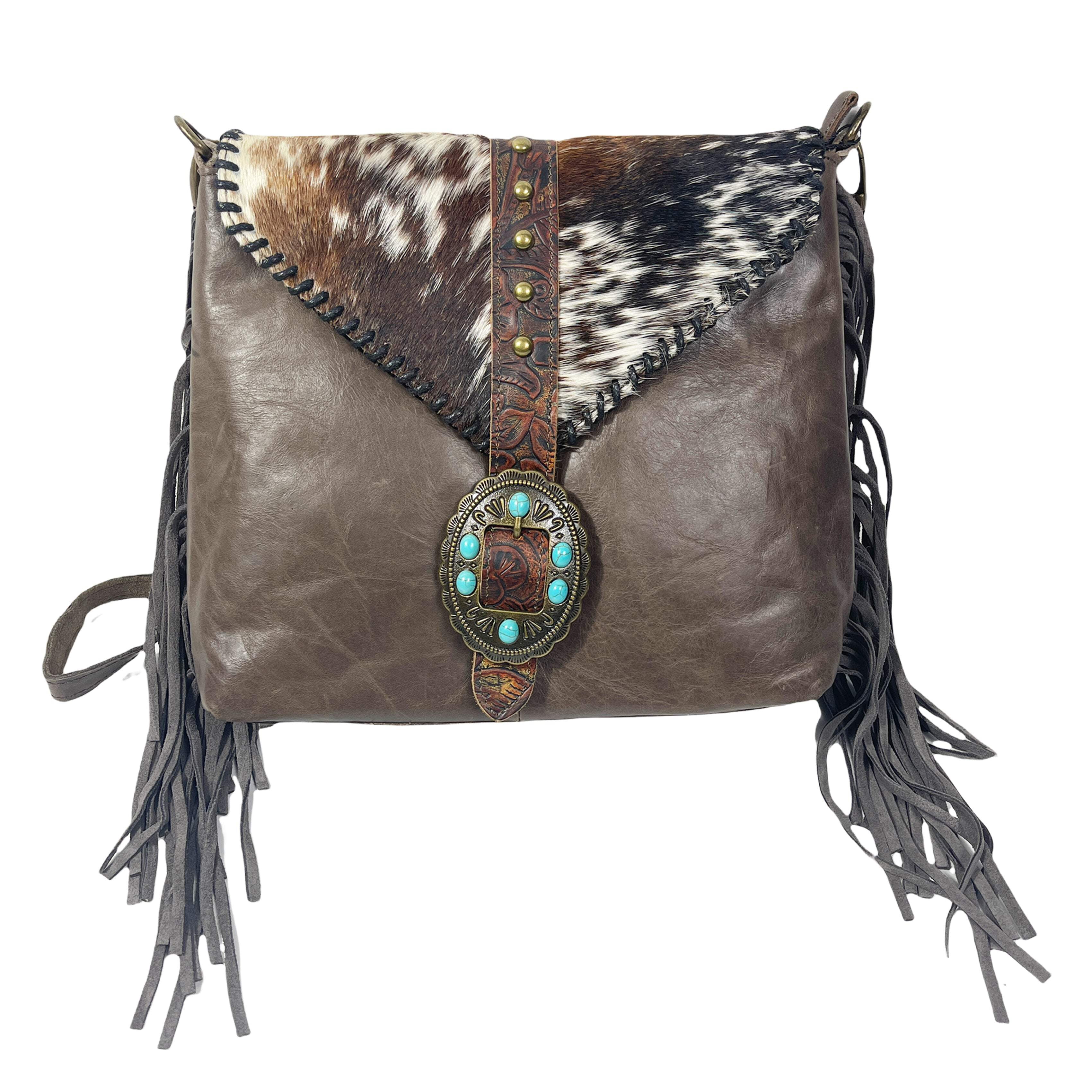 Crossbody Buckle Fringe Messenger Leather Bag - Walmart.com