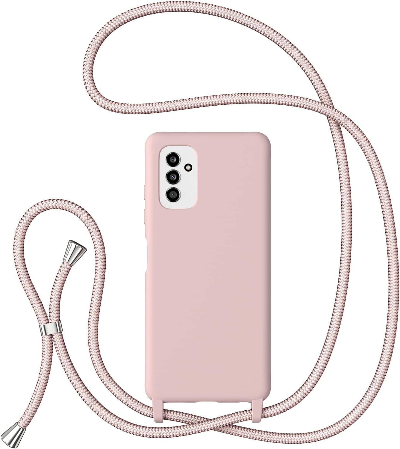 Crossbody Case for Samsung Galaxy A13 5G with Lanyard Strap Adjustable Rope Liquid Silicone Soft ...