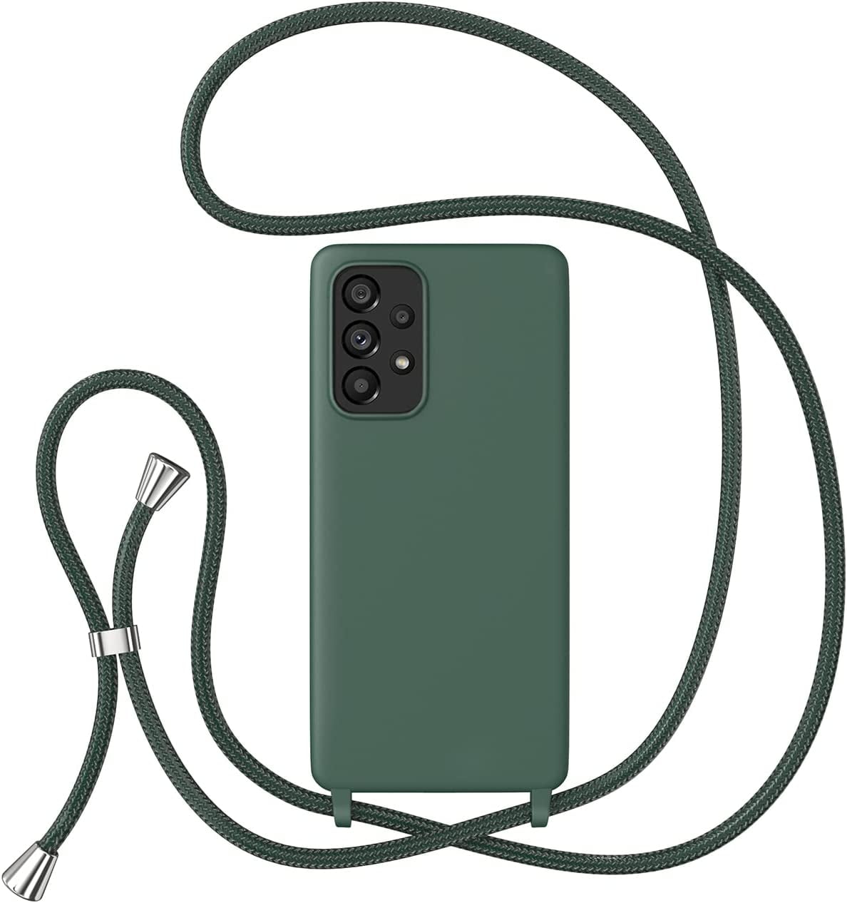 Crossbody Case for Samsung Galaxy A52 5G with Lanyard Strap Adjustable Rope Liquid Silicone Soft ...