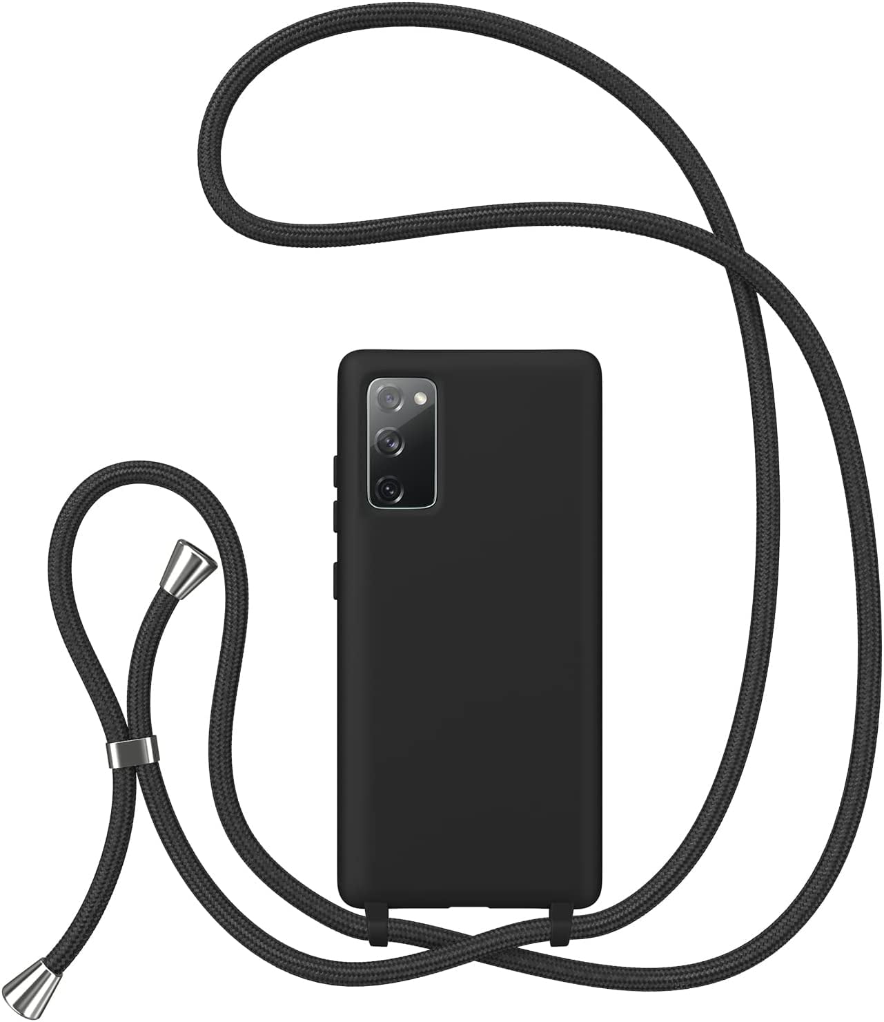 Crossbody Case for Samsung Galaxy S20 FE 5G with Lanyard Strap Adjustable Rope Liquid Silicone ...