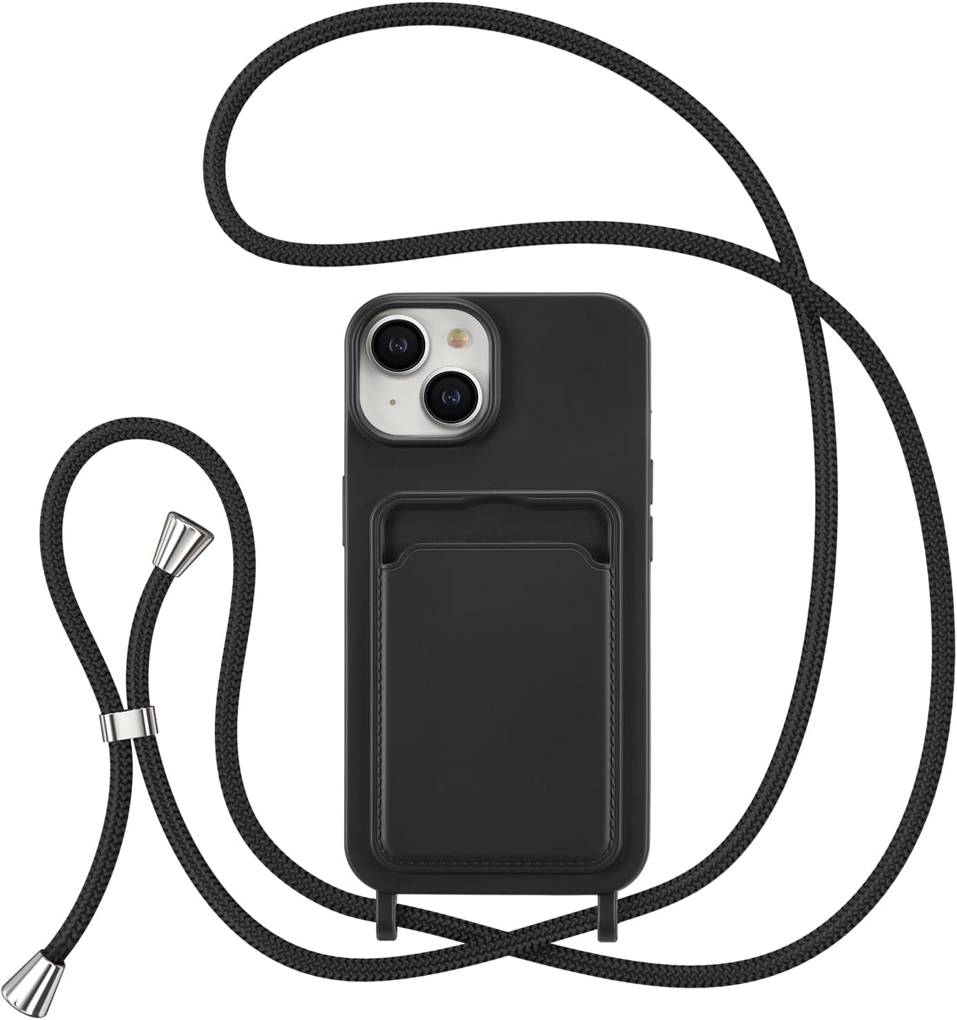 Crossbody Case for iPhone 13/iPhone 14 with Card Holder,Shockproof ...