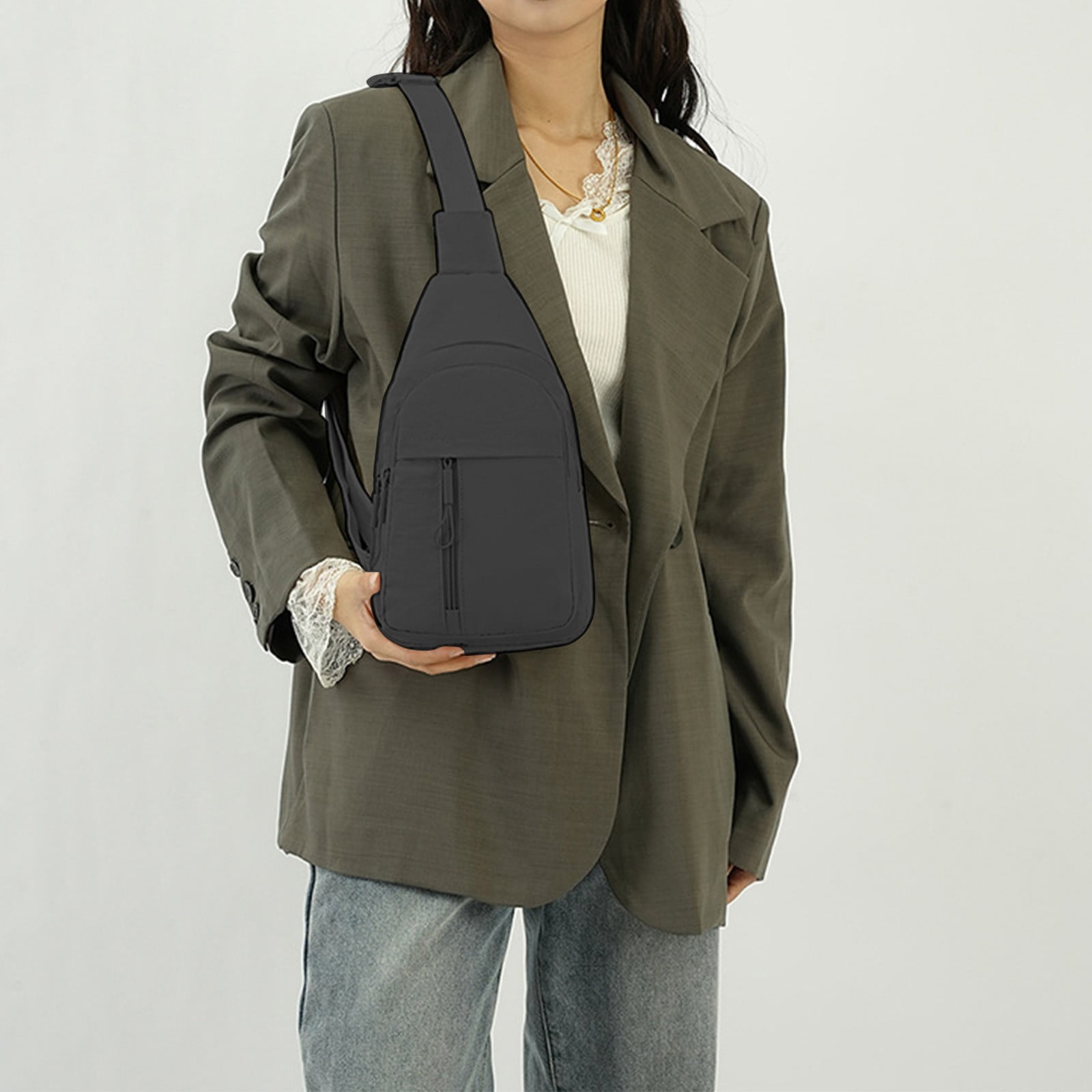 Crossbody Chest Bag Mens Womens Lightweight Sport Small Backpack Slant ...