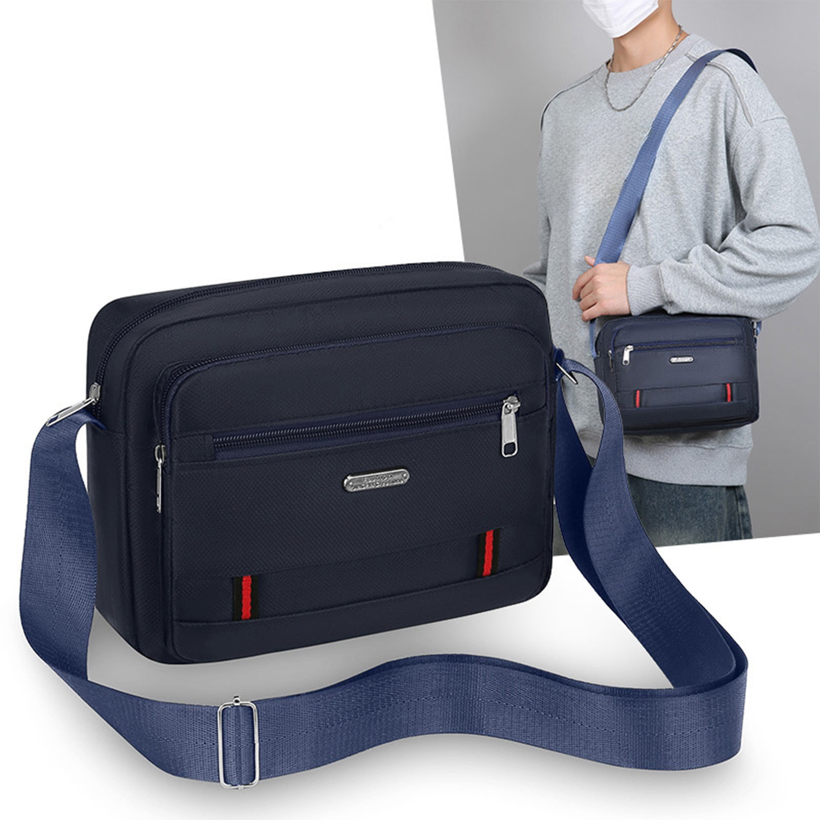 Crossbody Chest Bag Multi-Pocket Waist Pack Hands Free Sport Bag for ...