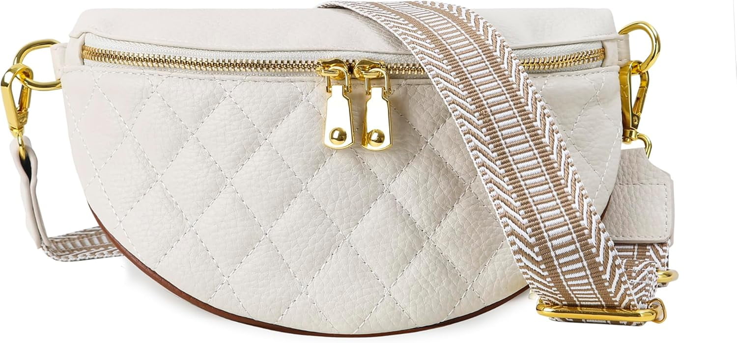 Crossbody Fanny Packs for Women - Faux Leather Crossbody Bag with Chest ...