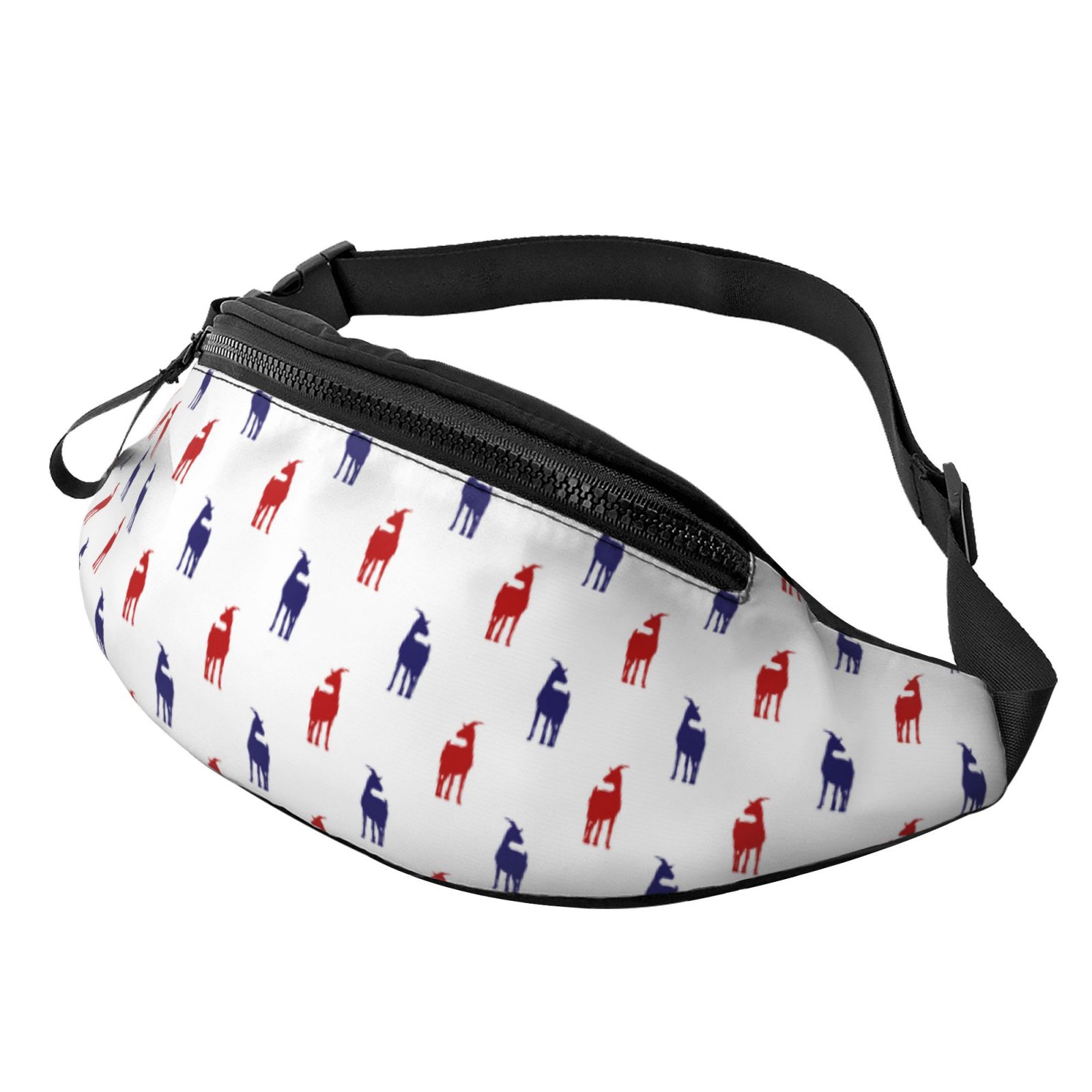 Crossbody Fanny Packs for Women Men - Cartoon Cool Goat Red Blue Travel ...
