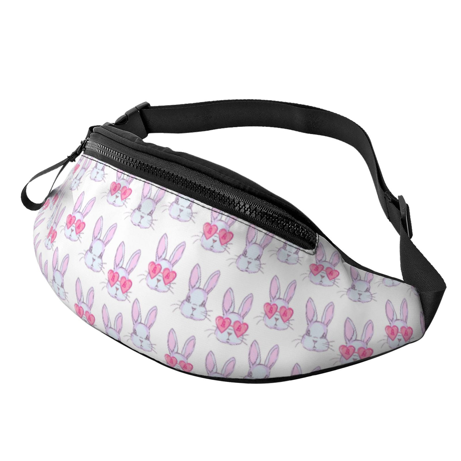 Crossbody Fanny Packs for Women Men - Cartoon Cute Love Glasses Rabbit ...