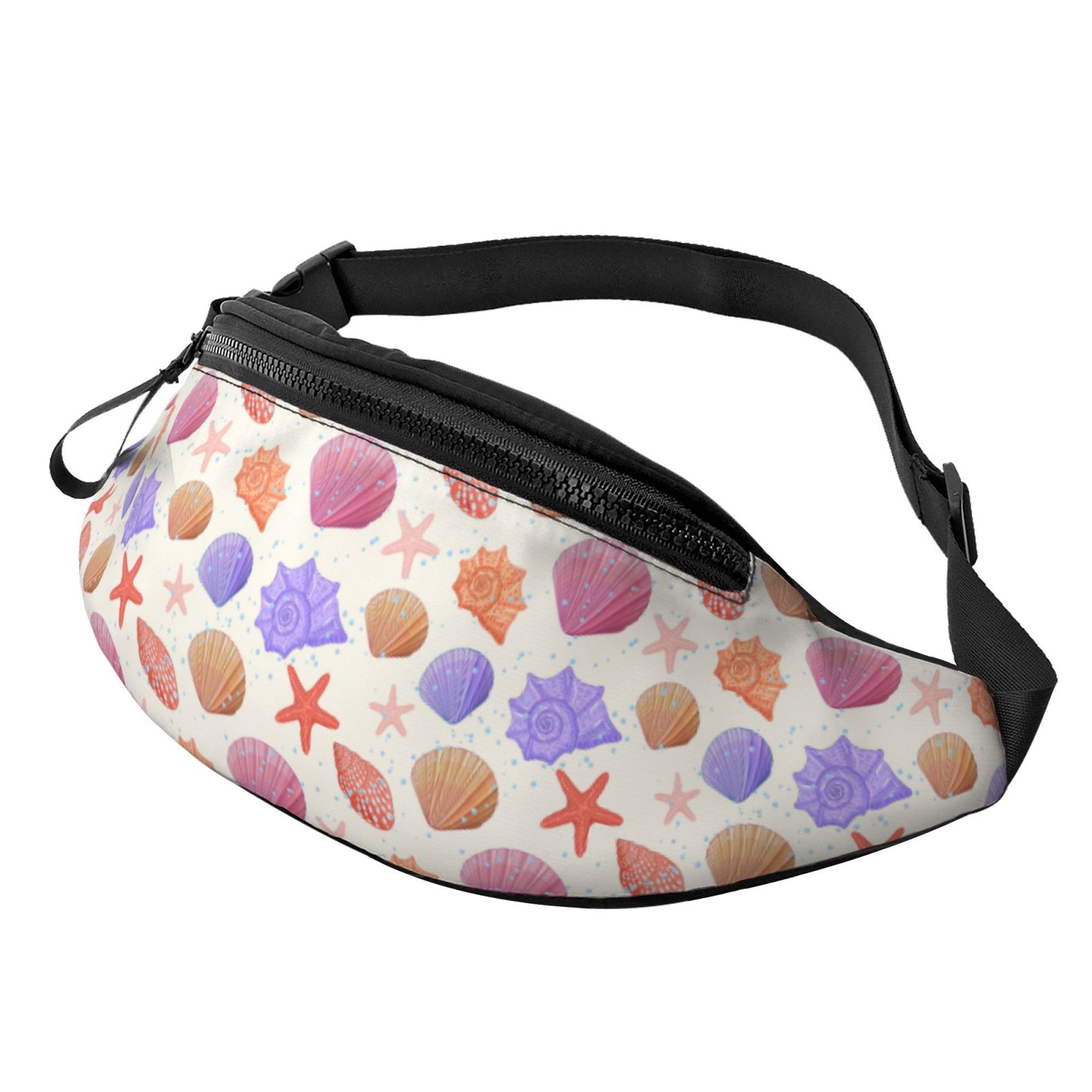 Crossbody Fanny Packs for Women Men - Cute Cartoon Conch Shell Starfish ...