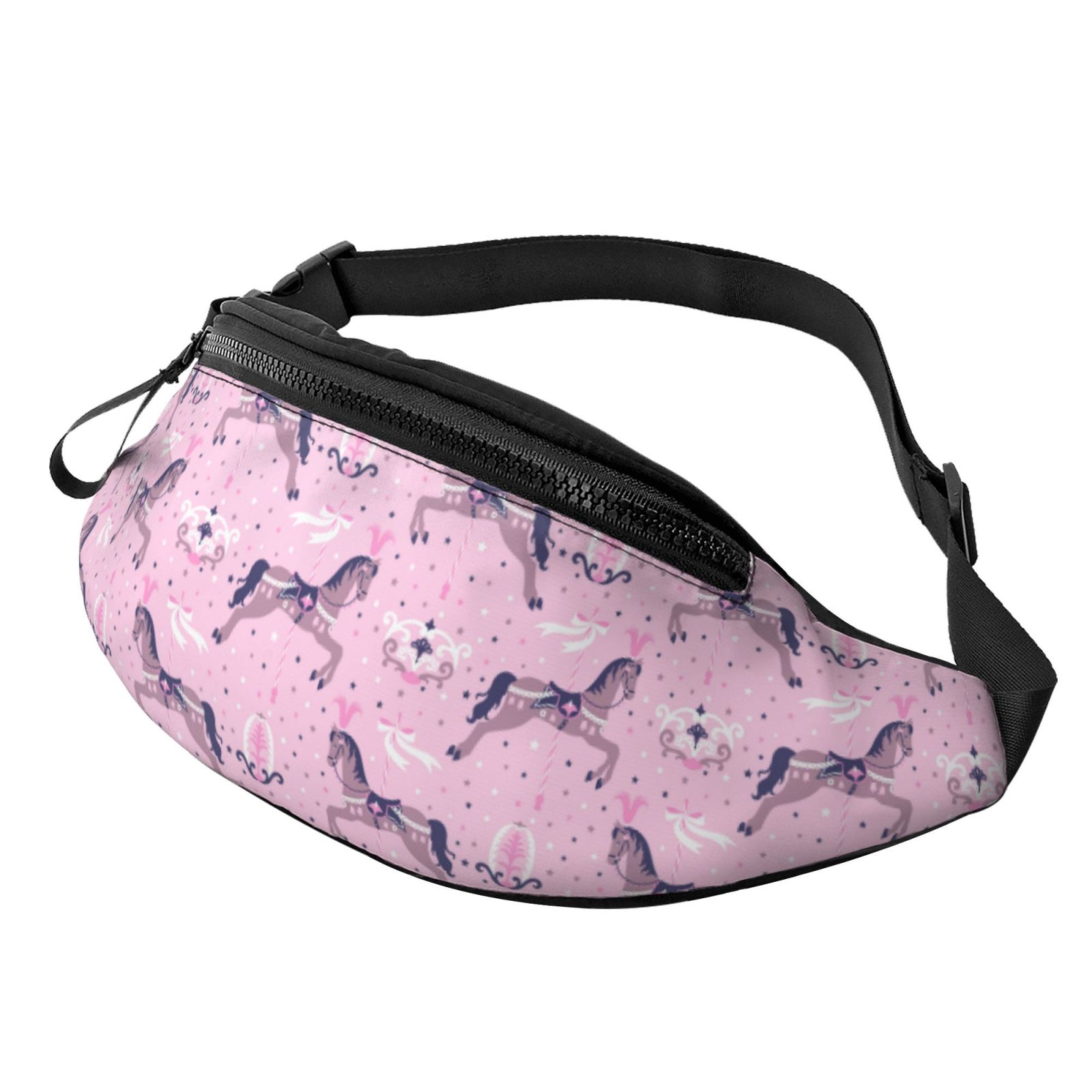 Crossbody Fanny Packs for Women Men - Exotic Cute Horse Star Pink ...
