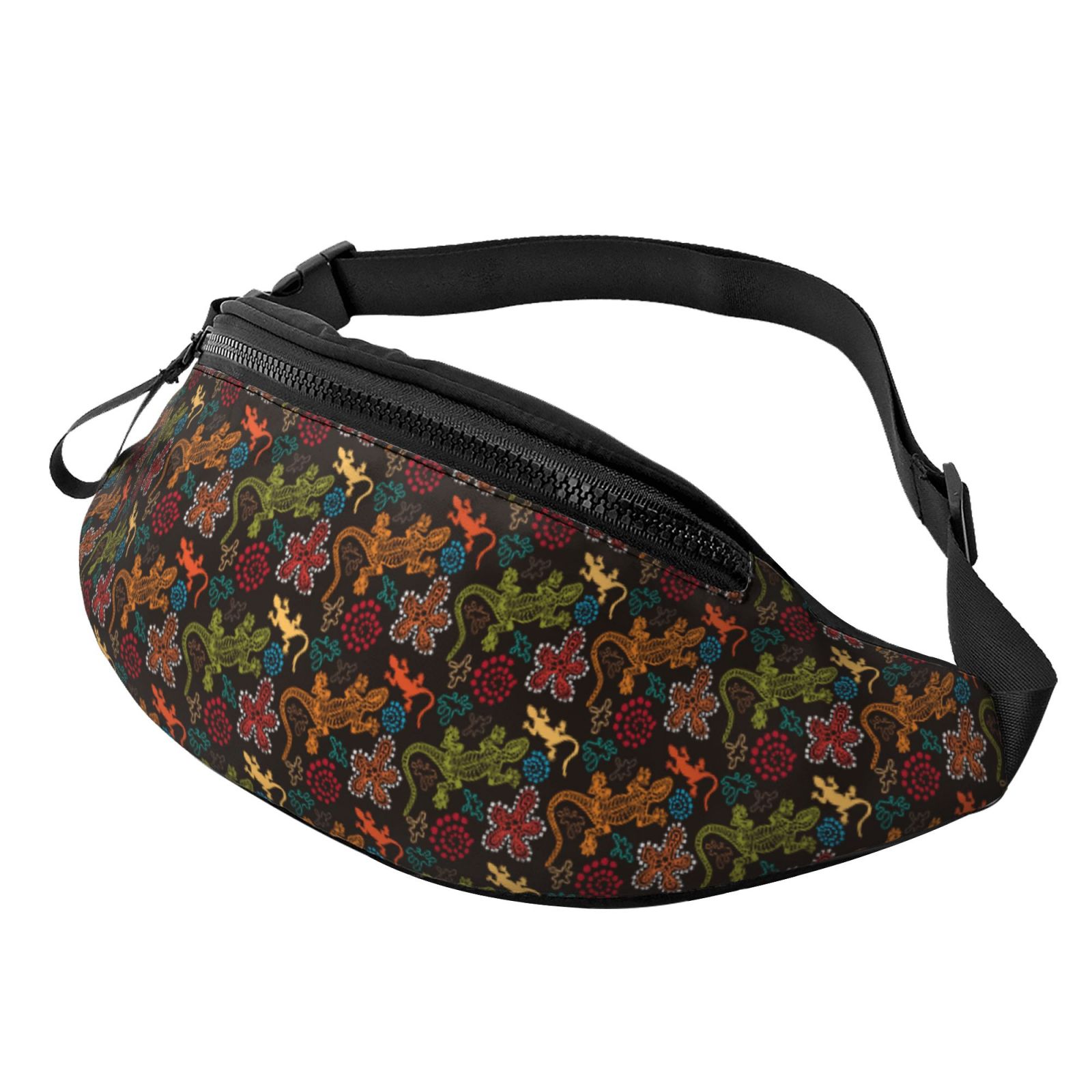 Crossbody Fanny Packs for Women Men - Exotic Gecko Lizard Colorful ...