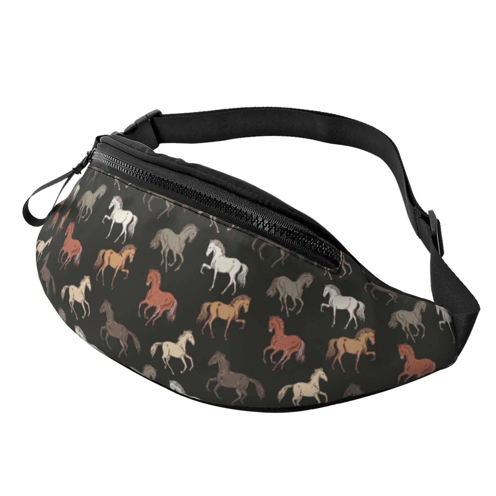 Crossbody Fanny Packs for Women Men - Hand Drawn Modern Cool Horse_A ...