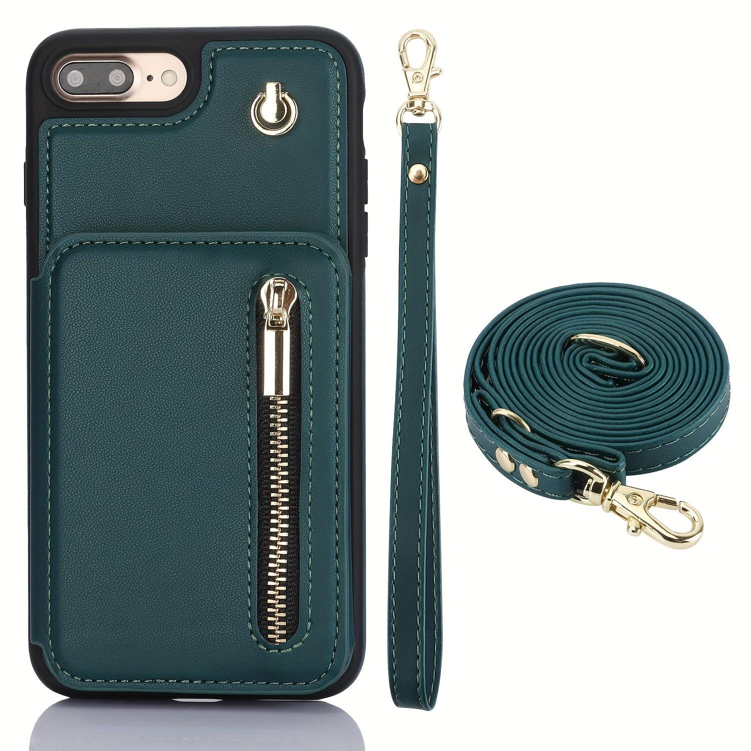 Crossbody Faux Leather Back Case for iPhone 16E 16 15 14 13 12 Mini 11 ...
