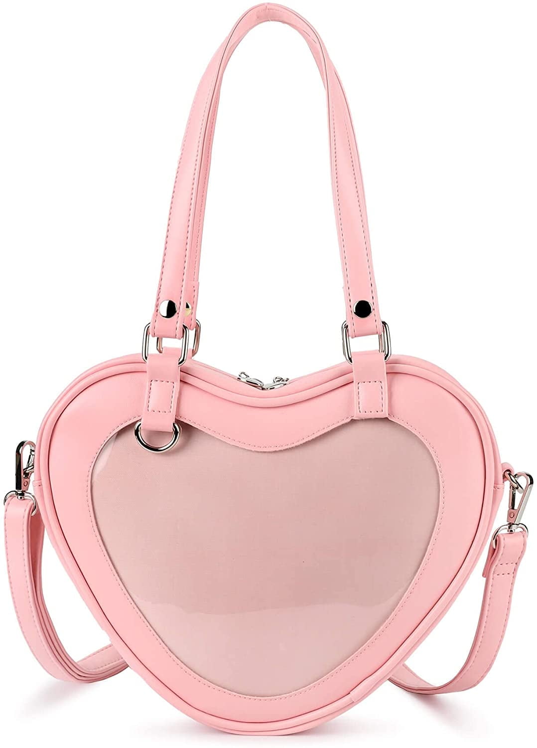Crossbody Heart Shaped Purse for Anime Pins Display - Walmart.com