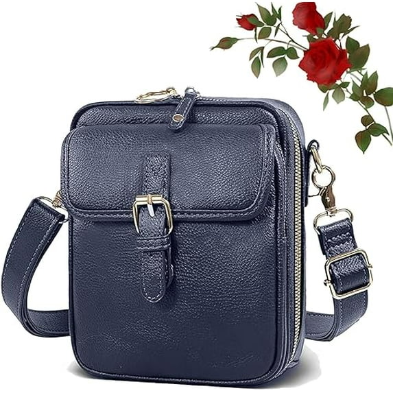 Crossbody Leather Bag for Women, 2026 Vintage Large Capacity Anti Theft ...