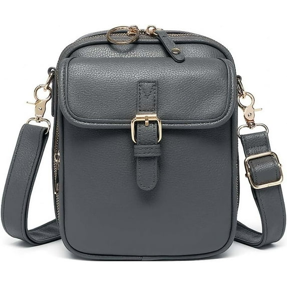 Crossbody Leather Bag for Women, Multi-Slot Multifunctional Large ...