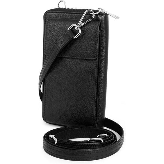 Crossbody Leather Wallet Phone Purse, Anti and RFID Blocking, Small ...