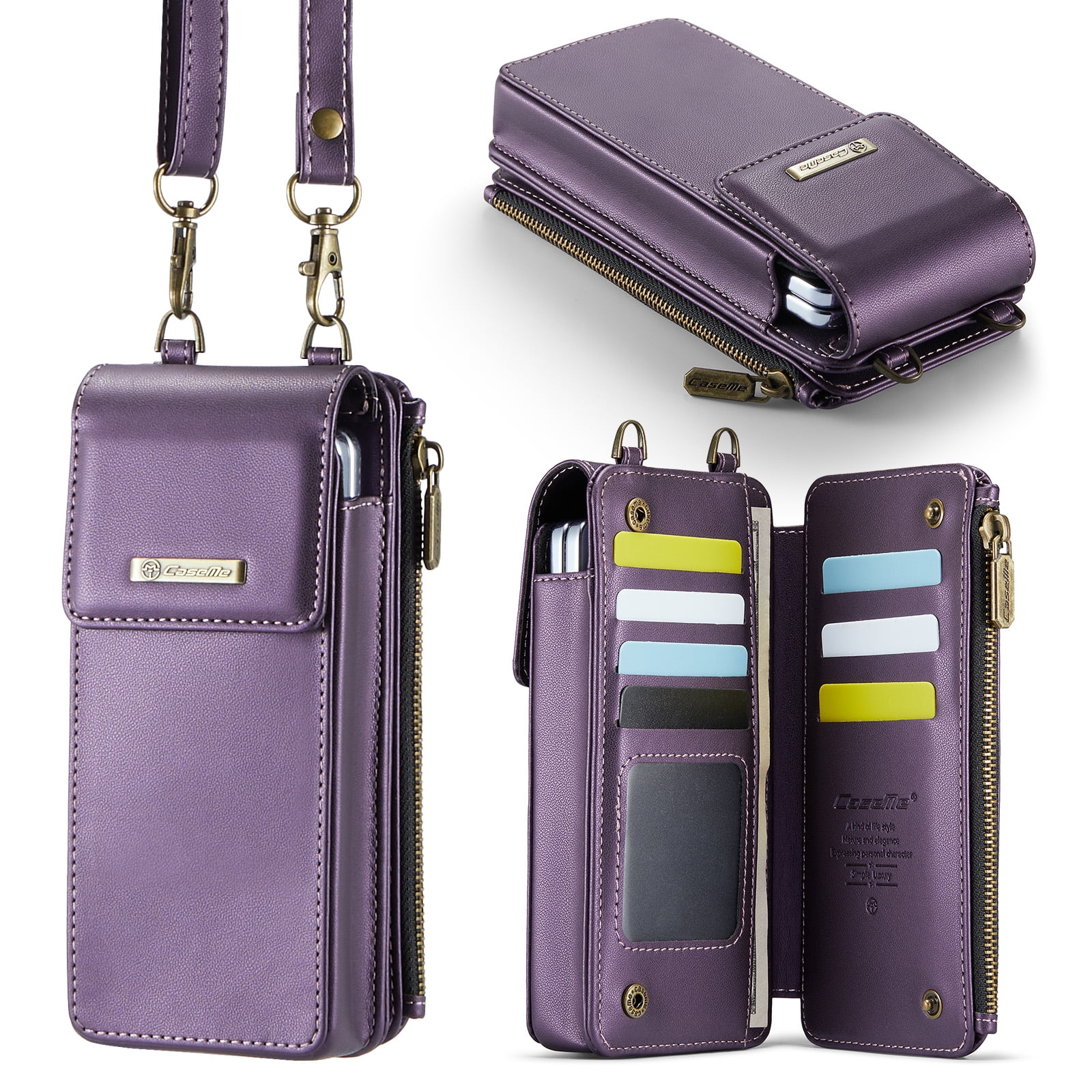 Crossbody Phone Bag Purse Wallet Case for iPhone/Galaxy/Pixel Series ...