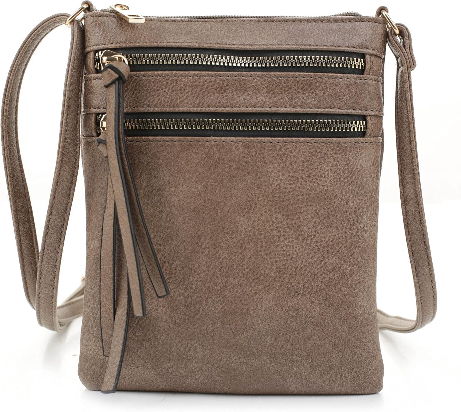 | Crossbody Purse Bag | Functional Multi Pocket Double Zipper Purse ...