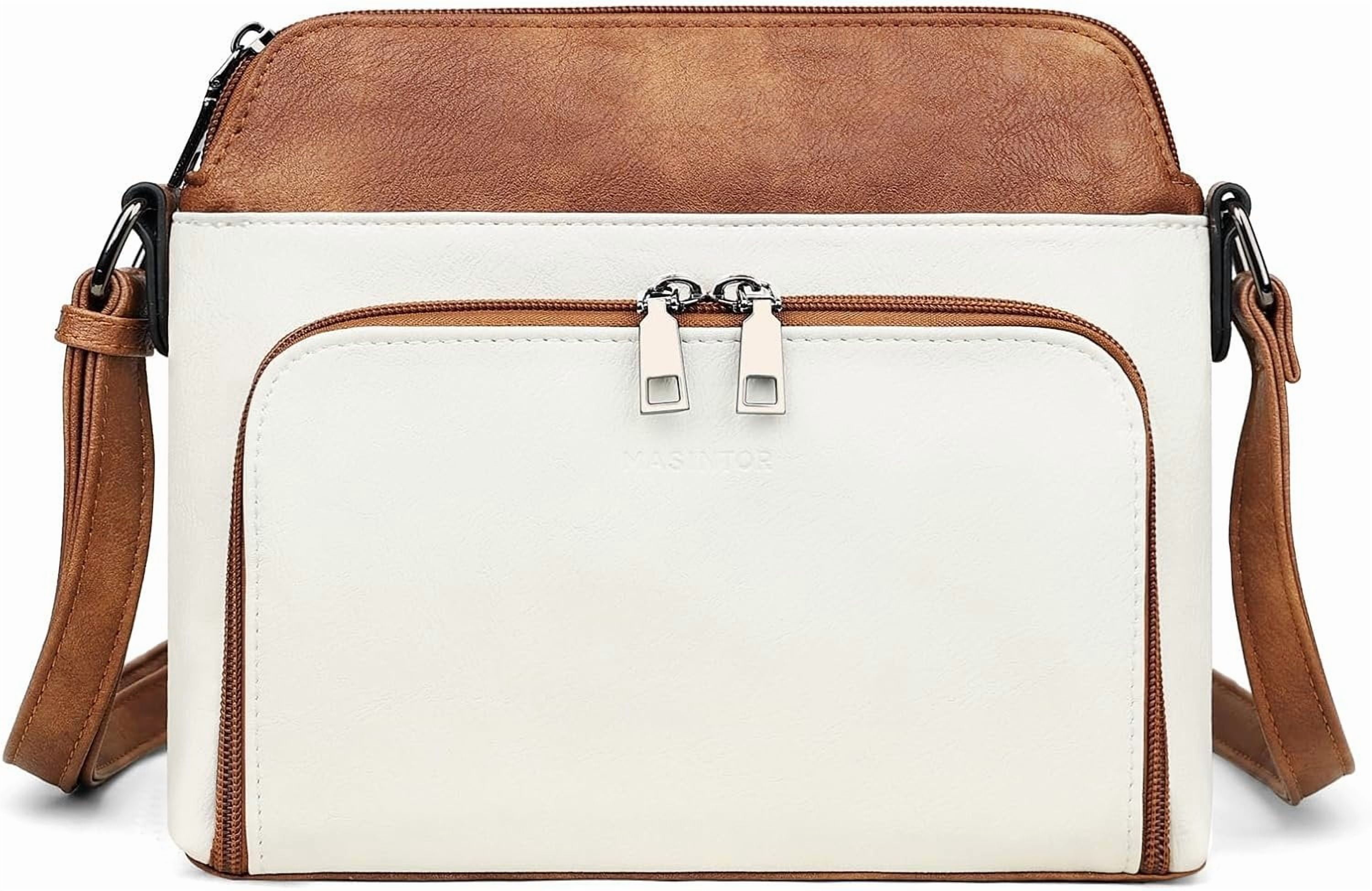 Crossbody Purse Bags for Women, Multi-Pocket Soft Leather Purse with ...