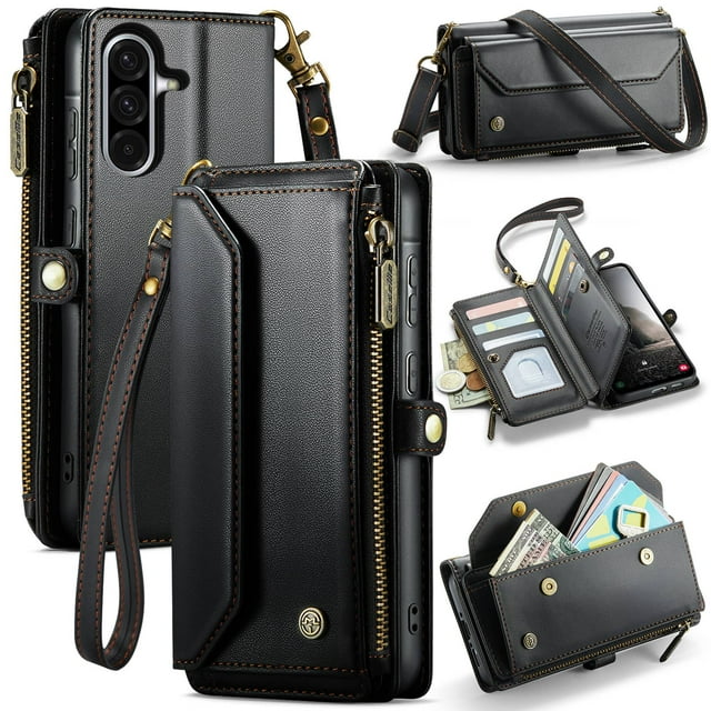 Crossbody for Samsung Galaxy A36 Case Wallet【RFID Blocking】with 10-Card ...