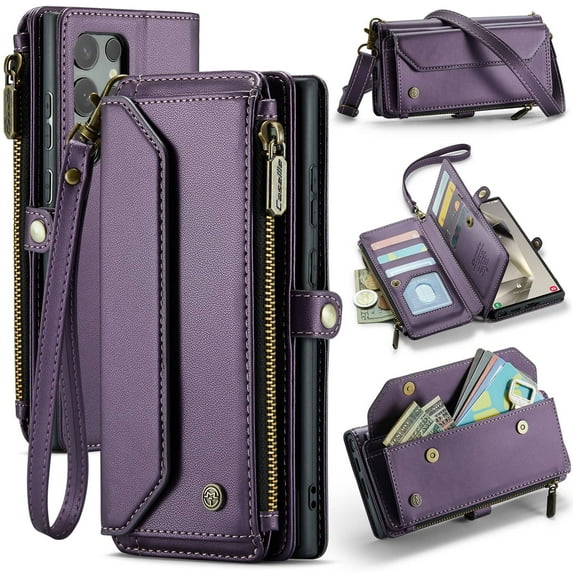 Crossbody for Samsung Galaxy S24 Ultra Case Wallet【RFID Blocking】with ...