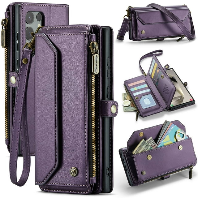 Crossbody for Samsung Galaxy S25 Ultra Case Wallet【RFID Blocking】with ...