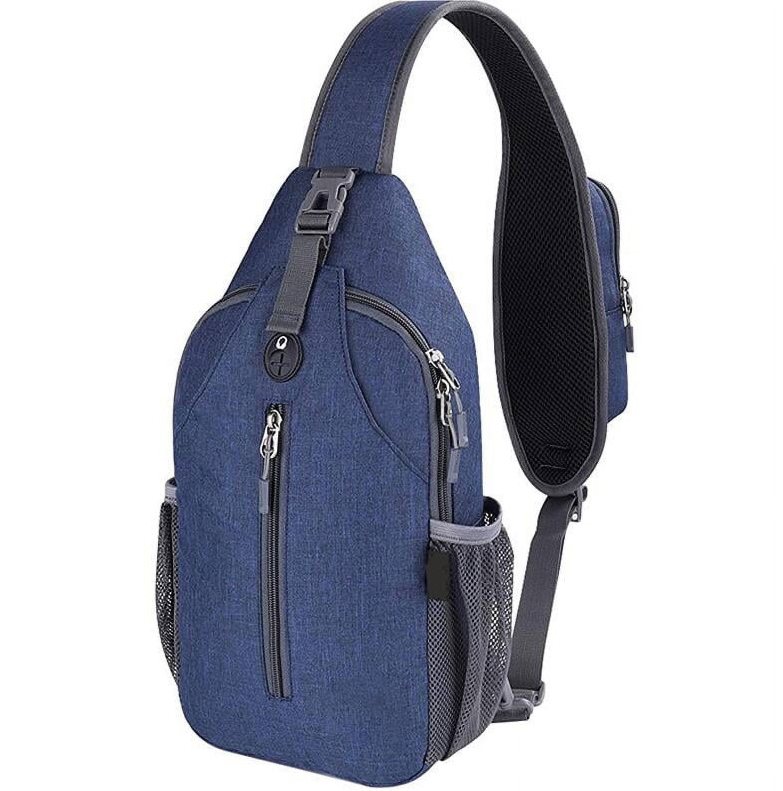 Crossbody Sling Backpack Sling Bag Travel Hiking Chest Bag Daypack Navy ...