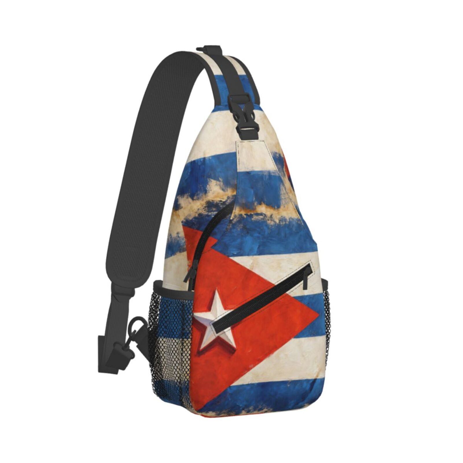 Crossbody Sling Backpack Ugly Cuban Cuba Flag Travel Sport Hiking Chest ...