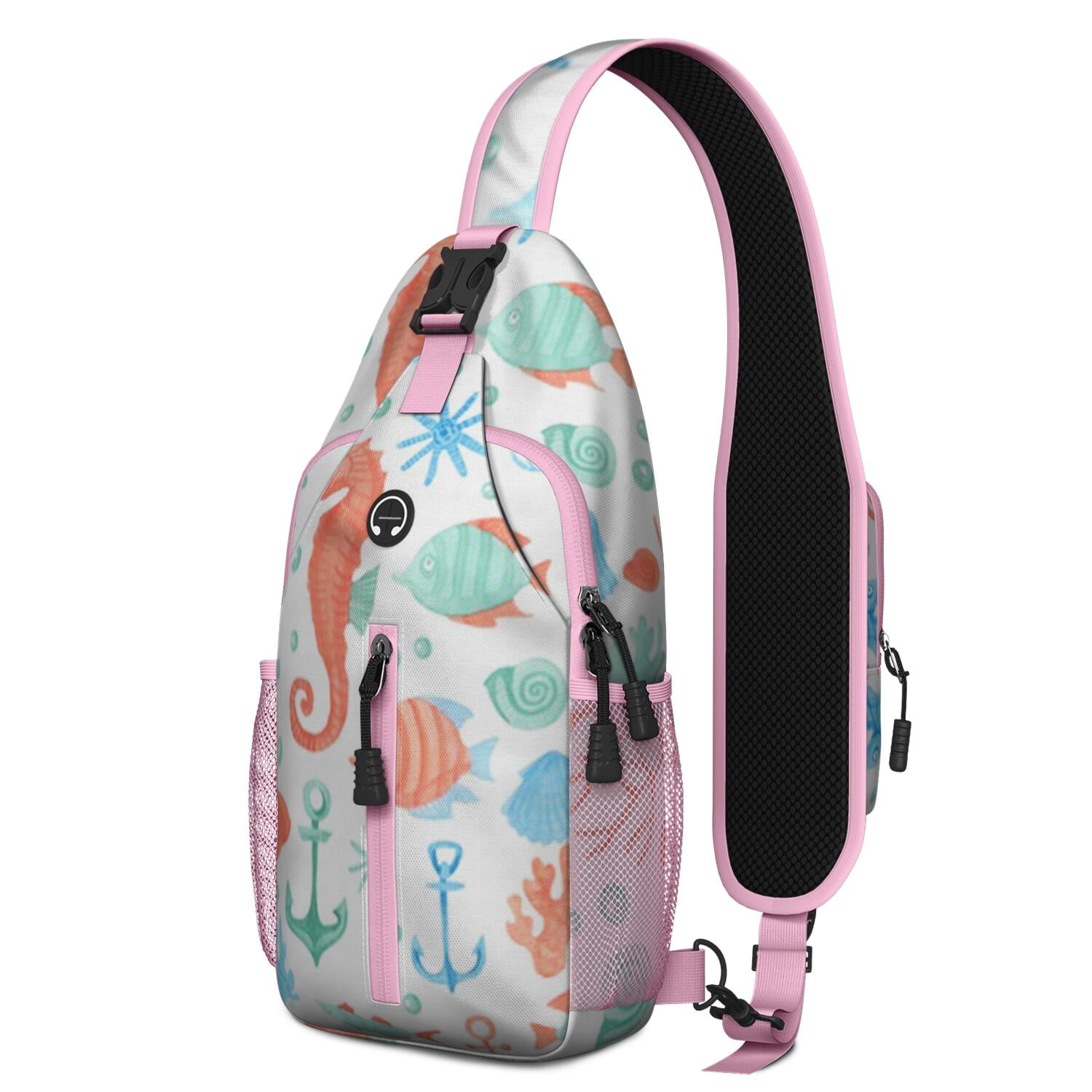 Crossbody Sling Backpack for Women Men Bright and Stylish Sea Theme ...