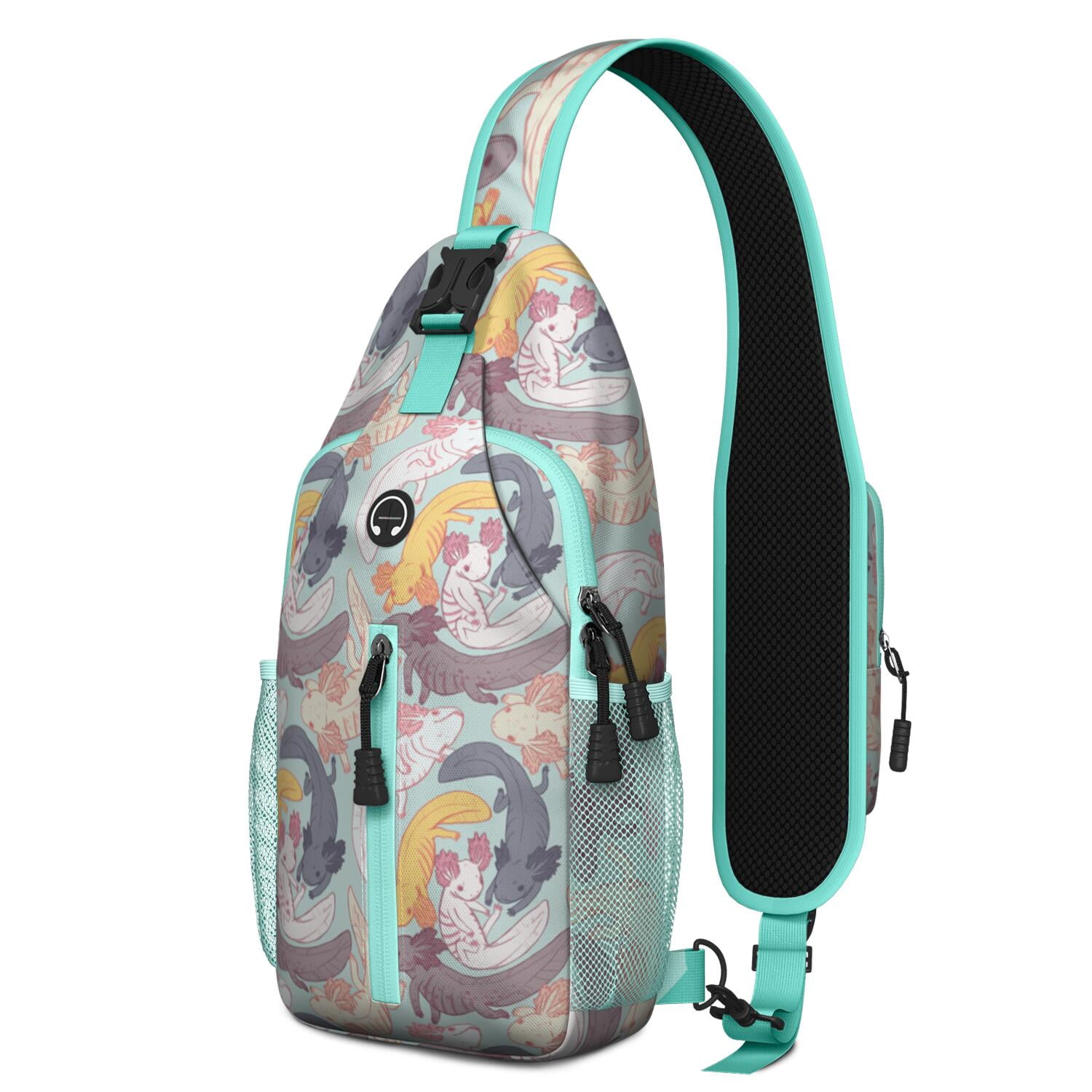 Crossbody Sling Backpack for Women Men Beautiful Axolotl Shoulder Sling ...