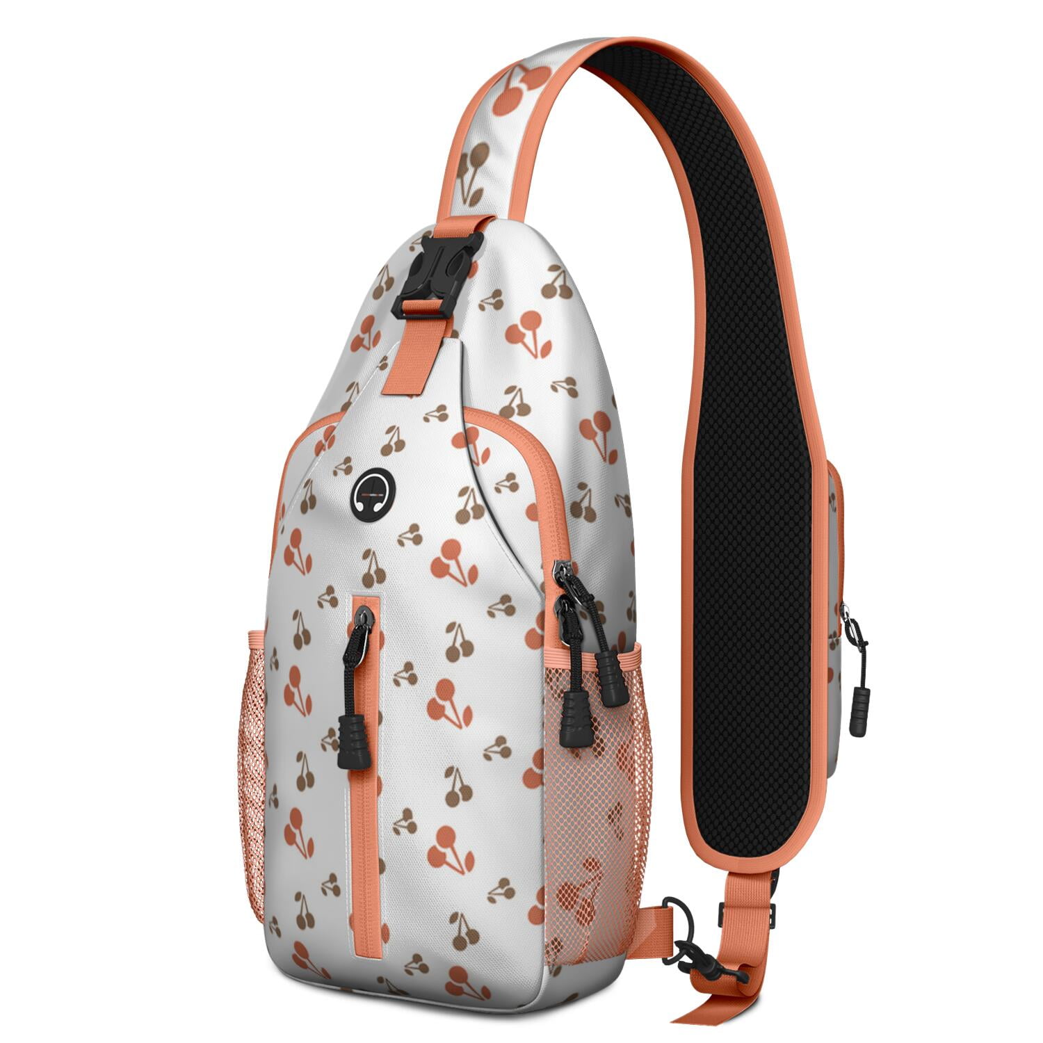 Crossbody Sling Backpack for Women Men Cherry Art Print Shoulder Sling ...