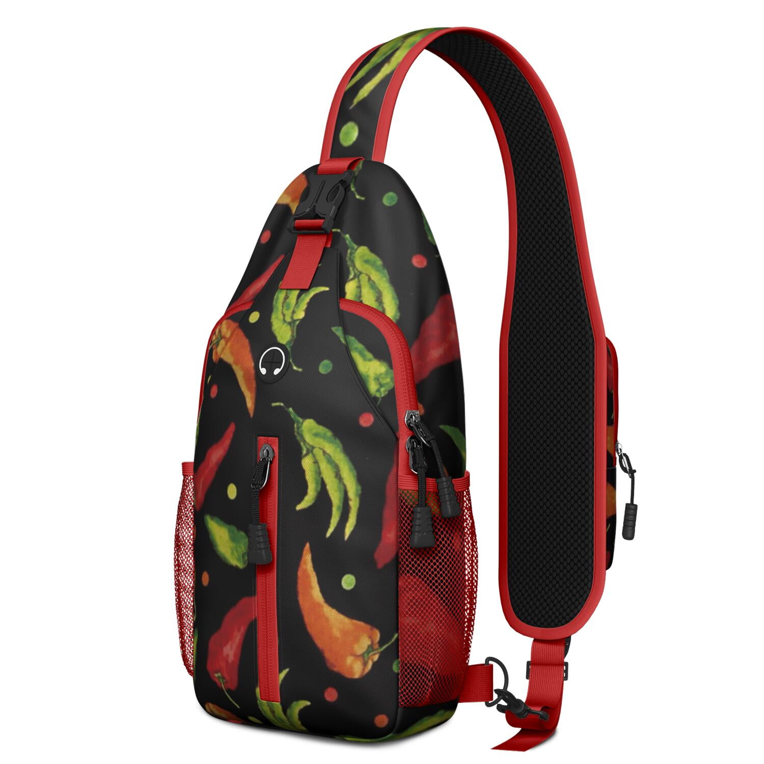 Crossbody Sling Backpack for Women Men Chili Pepper Clipart Shoulder ...