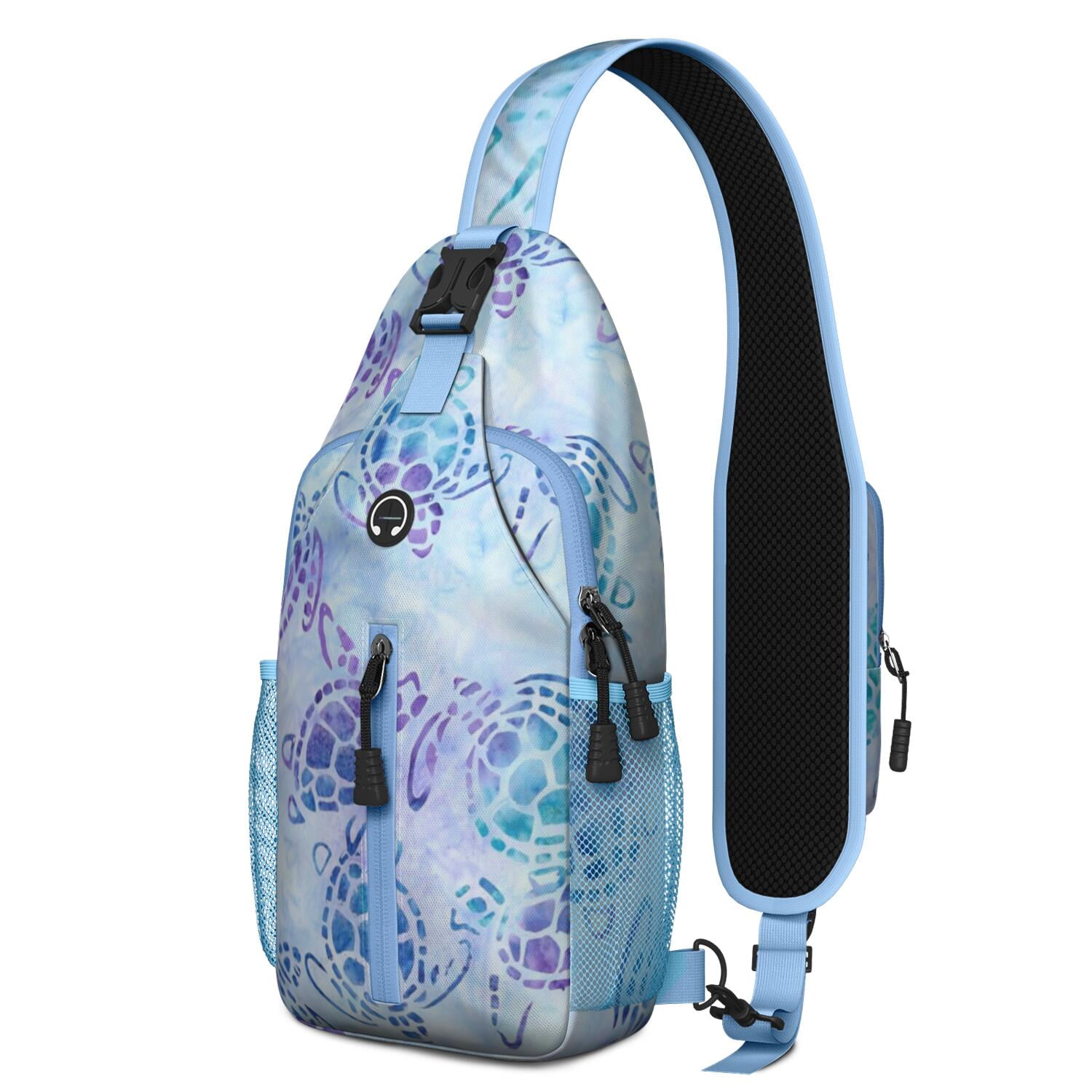 Crossbody Sling Backpack for Women Men Sea Turtle Art Shoulder Sling ...