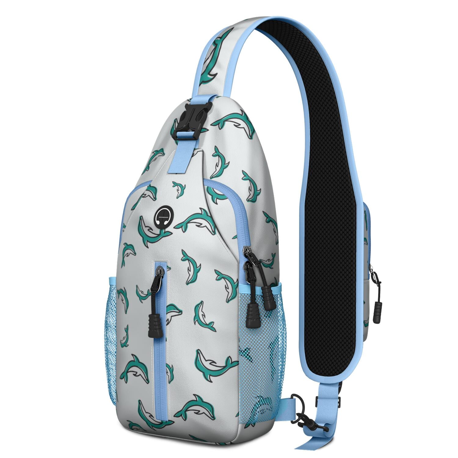 Crossbody Sling Backpack for Women Men Unique Dolphin Print Shoulder ...