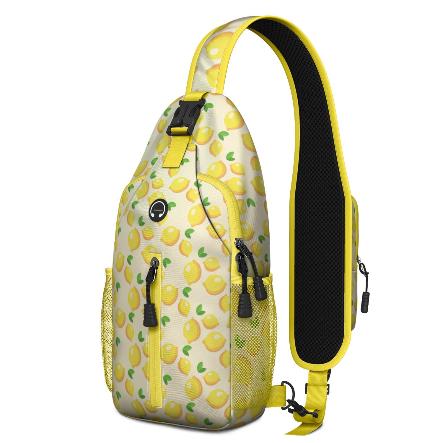 Crossbody Sling Backpack for Women Men Yellow Lemonade Shoulder Sling ...
