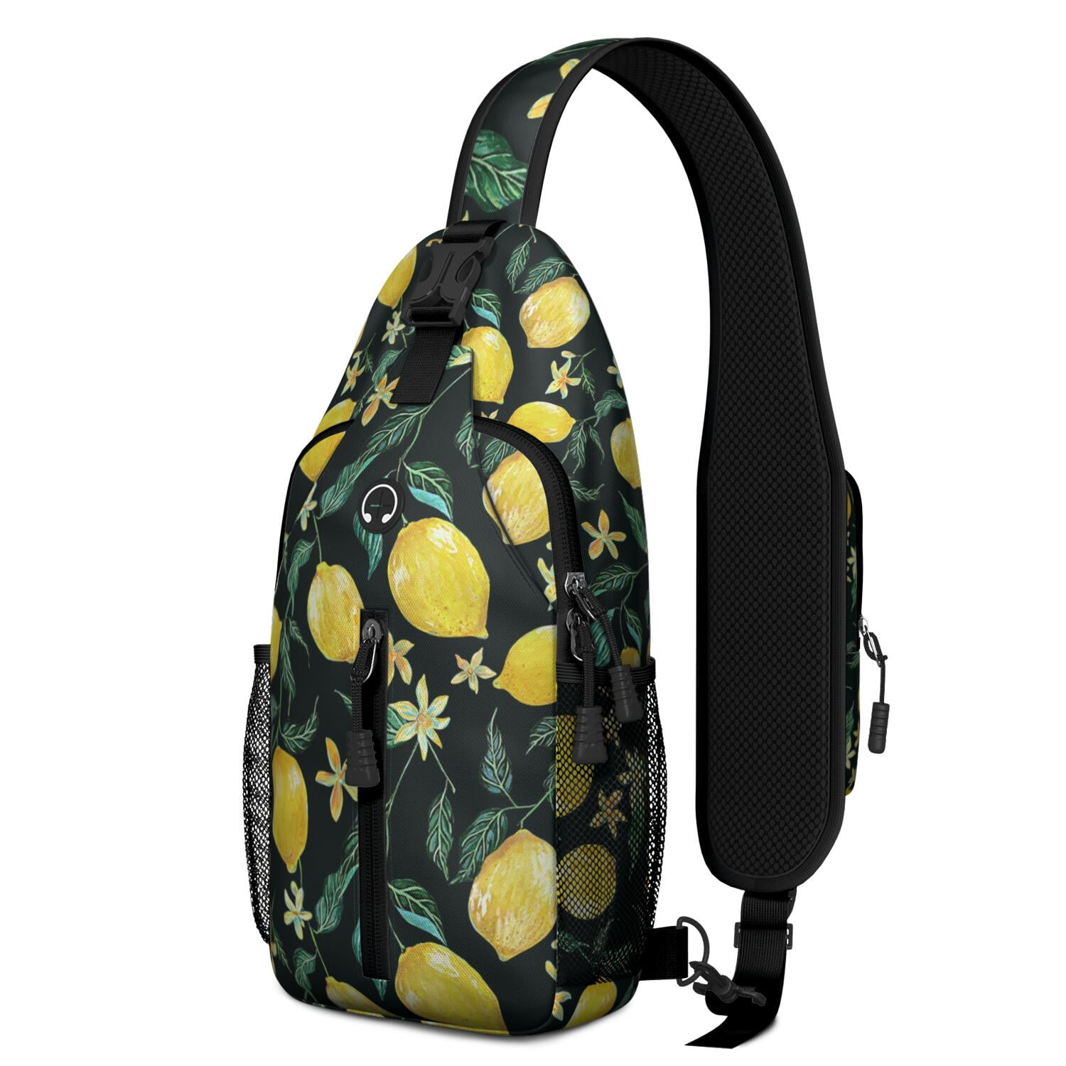 Crossbody Sling Backpack for Women Men Yellow Vintage Lemon Shoulder ...