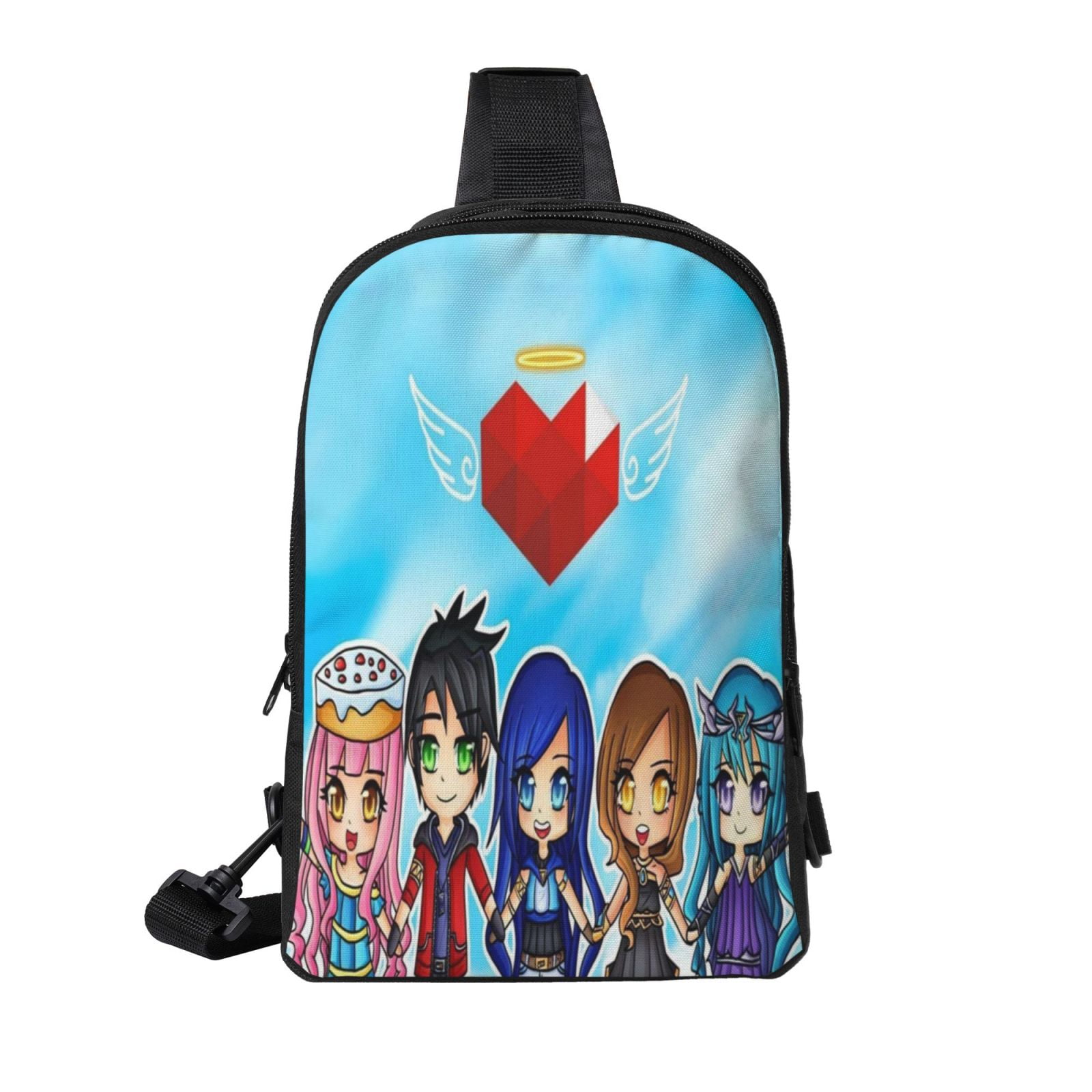 Crossbody Sling Bag Chest Bag Dual Pocket Its Funneh Adjustable Strap ...