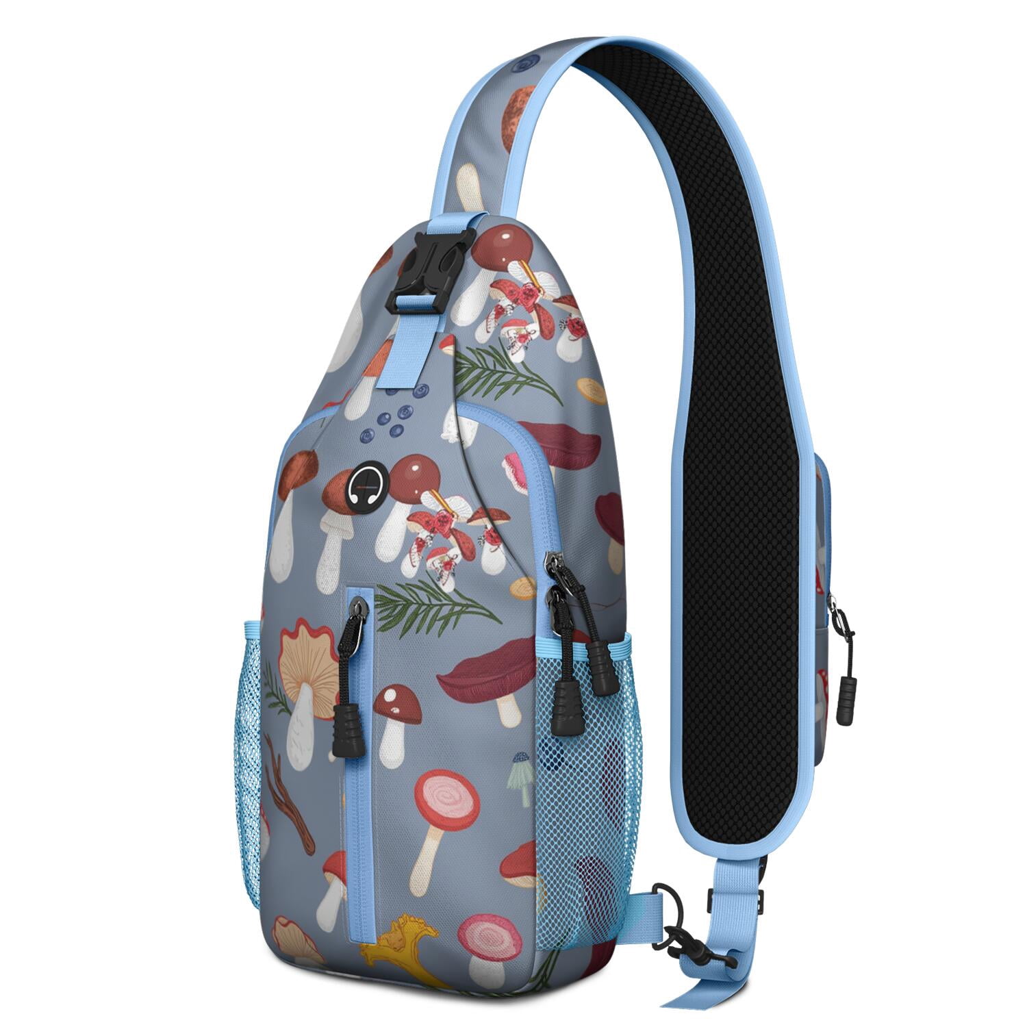Crossbody Sling Bag Mushroom Hiking Sling Backpack Travel Bag Hiking ...