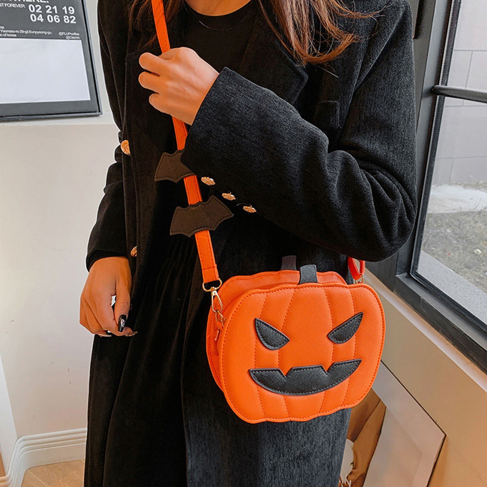 Crossbody Sling Bag for Women, Novelty Halloween Pumpkin Purse, Cute ...
