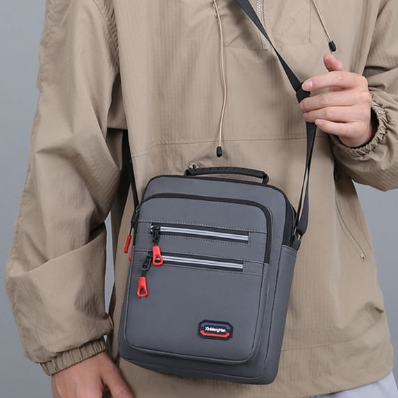 Crossbody Sling pouch for Men, Large Capacity Canvas Chest Shoulder ...