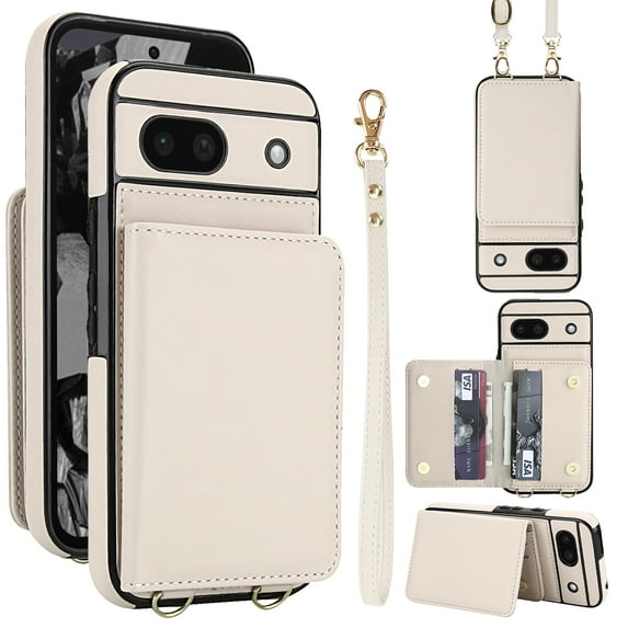 Crossbody Strap Wallet Case for Google Pixel 8A with Card Holder ...