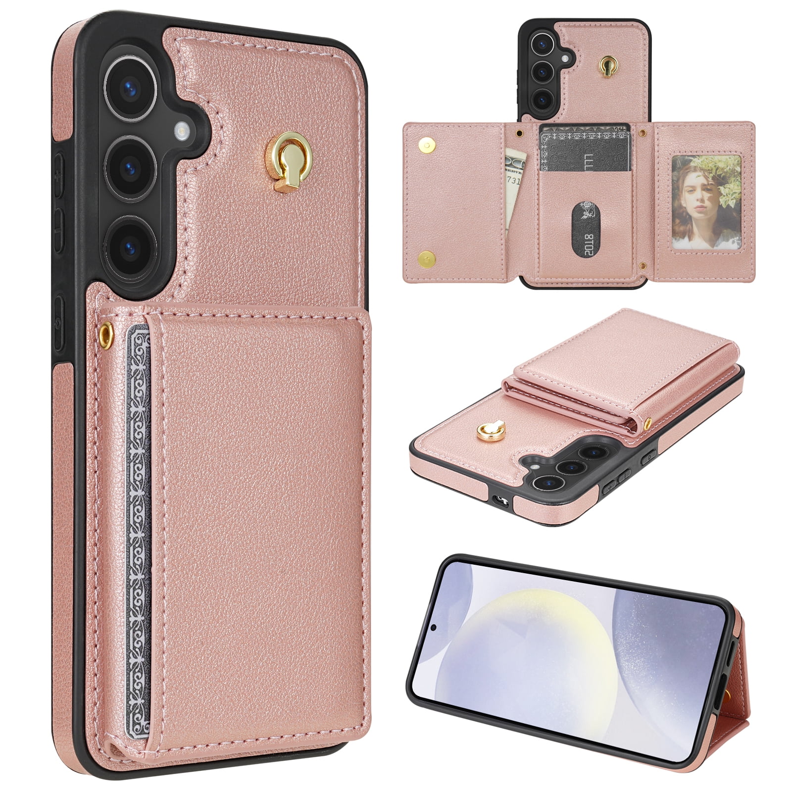 Crossbody Wallet Case Compatible for Samsung Galaxy A15, Folio Card ...